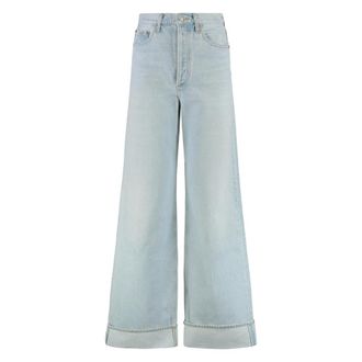 A Gold E Femme, Jeans, Bleu, Taille: W24 Dame Jean large taille haute