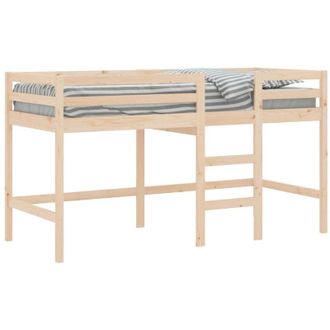 vidaXL Kinderhochbett mit Leiter 90x190 cm Massivholz Kiefer Vidaxl