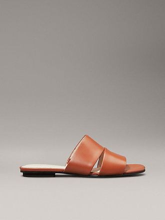 Calvin Klein Sandalen Aus Leder - Mocha Bisque - Damen - EU 36