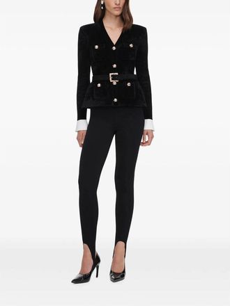 Self Portrait Chenille Knit with Statement Belt Dress - Black