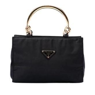 Prada Sac &agrave; main en nylon pr&eacute;-appr&eacute;ci&eacute; - Femme - Pre-owned - Noir - Taille: ONE Size
