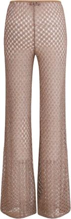 Missoni openwork flared trousers - Braun