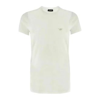 Emporio Armani TShirt MC Logo Viskose - - Tops - Damen - Wei&szlig; - XL