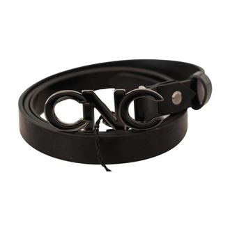 Costume National Klassischer Logo-Lederg&uuml;rtel - - Accessories - Damen - Schwarzk - ONE SIZE