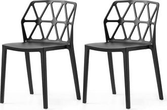 Connubia 2 Stühle ALCHEMIA Polypropylen schwarz matt