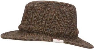 Walker and Hawkes Berkeley - Chapeau &agrave; Bord - Harris Tweed - pour la Campagne - Gris Anthracite - L (59cm)