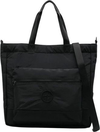 Stone Island Homme, Sacs, Noir, Taille: ONE Size Borsone Tote