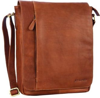 STILORD Paul Sac Bandoulière pour Homme Cuir Vintage Sac pour Tablette MacBook 13,3 Pouces A4 Besace Sac Messager Sac à Main, Couleur:Cognac Marron