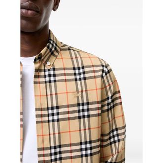 Burberry Check Shirt - Beige