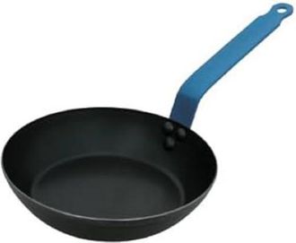 De Buyer Force Blue De Buyer 5304.28 blau Bratpfanne aus Edelstahl, 28 cm Durchmesser, blau Griff
