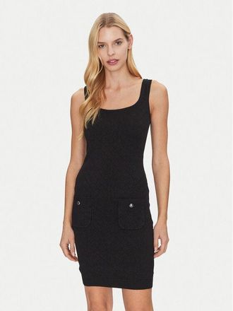 Guess Strickkleid W5RK17 Z2YJ2 Schwarz Slim Fit