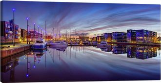 Posterlounge Lloyd Marina Bremerhaven - Im Jaich Leinwandbild von Tanja Arnold Photography 40 x 20 cm Wandbilder Wanddeko