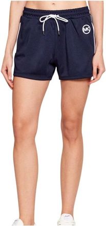 Michael Kors Femme, Shorts, Bleu, Taille: 40 FR Short de surv&ecirc;tement en piqu&eacute; avec logo graphique et bordure contrast&eacute;e