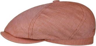 Stetson Casquette en Lin Brooklin Femme/Homme - Made in The EU Bonnet DEte Herringbone avec Visiere, Doublure Printemps-ete Ete - L (58-59 cm) Rouge