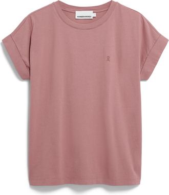 Armedangels Damen T-Shirt aus Bio-Baumwolle IDAARA Loose Fit Light Berry