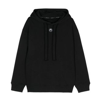 Marine Serre Homme, Sweatshirts et sweats &agrave; capuche, Noir, Taille: M Crescent Moon Sweat &agrave; capuche