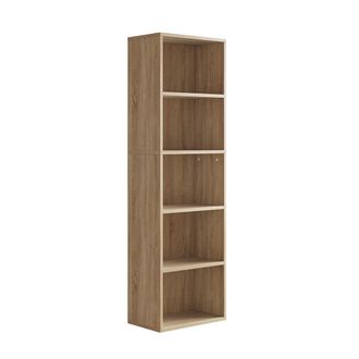 Vicco B&uuml;cherregal Bob, Regal f&uuml;r B&uuml;cher, Sonoma, 40 x 132 cm mit 5 F&auml;chern