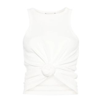 Magda Butrym Geripptes Tanktop mit Knoten - - Tops - Damen - Beige - XS