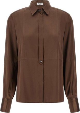 Brunello Cucinelli Hemd - Braun