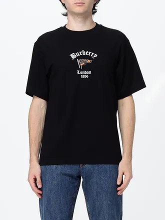 Burberry T-shirt slim fit en coton avec imprim&eacute; graphique et logo contrastant