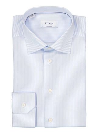 Eton Herren Hemd blau Baumwolle