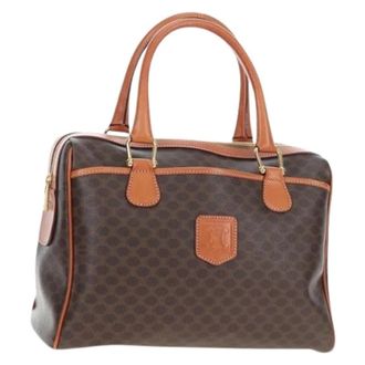 Celine Pre-owned Vintage Macadam Canvas Hand Bag - Femme - Pre-owned - Brun - Taille: ONE Size