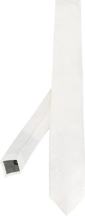 Dell'Oglio Klassische Seidenkrawatte - Wei&szlig;