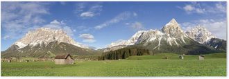artboxONE Poster 150x50 cm Natur Alpenpanorama in Lermoos - Bild lermoos abendsonne Austria
