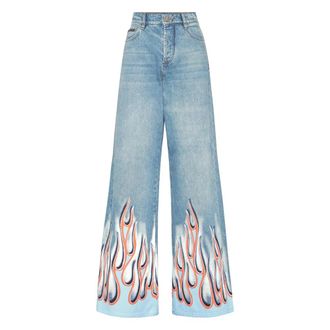 Philipp Plein Denim Skater Fit Hosen Flame - - Jeans - Damen - Blau - W25