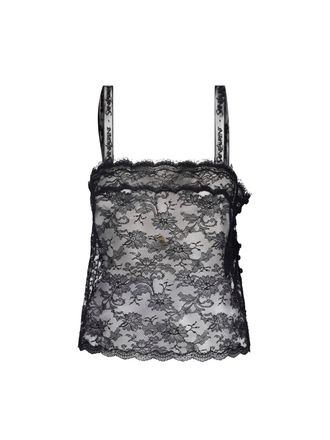 Saint Laurent Spitzen-Top
