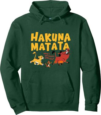 Disney The Lion King Simba Timon Pumbaa Hakuna Matata Walk Pullover Hoodie