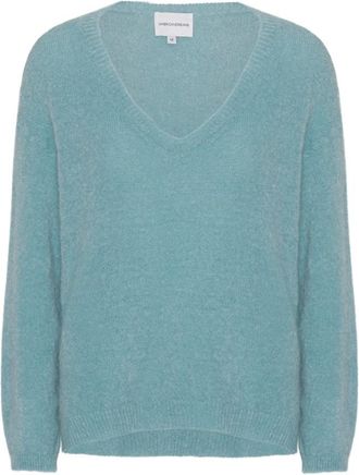 Americandreams Americandreams, Femme, Pulls, Bleu, Taille: 40 FR Silja V Neck Knit