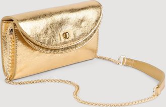 Sandro Pochette Mambo en cuir m&eacute;tallis&eacute;