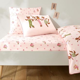 La Redoute Interieurs Drap-housse En Coton Biologique Chats Fleuris