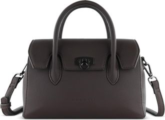 Bugatti Iria kleine Damenhandtasche aus Kunstleder, elegante Schultertasche, braun