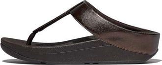 FitFlop FitFlop Sandales Fino Glitterdust m&eacute;talliques pour femme, Marron chocolat m&eacute;tallis&eacute;, 8.5