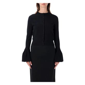 Stella McCartney Compact Knit Bell Sleeve Cardigan - - Knitwear - Damen - Schwarzk - S