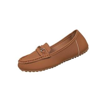 Generic Mocassins pour femme, coupe large, confortables, couleur unie, tendance, l&eacute;gers, classiques, &agrave; enfiler, chaussures d&eacute;contract&eacute;es, travail, magasinage,