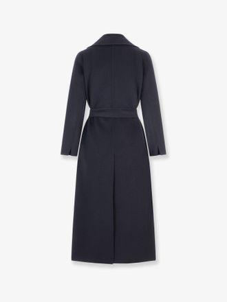 Max Mara Womens Wool Coat Smmanna Blue Virgin