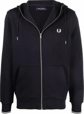 Fred Perry Homme, Sweatshirts et sweats &agrave; capuche, Bleu, Taille: 3XL Sweat &agrave; capuche zipp&eacute;