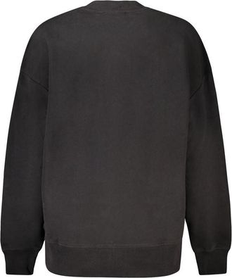 Calvin Klein Logo-Embroidered Cotton Sweatshirt - Black