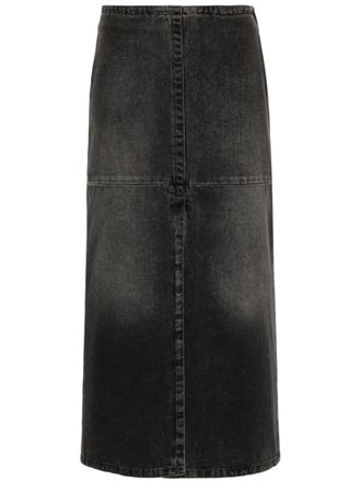 Maison Margiela jupe en jean à coupe mi-longue - Gris