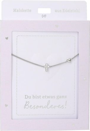 Depesche Damen Halskette mit Herz-Anh&auml;nger, Silberfarbend oder Goldfarbend, 42-47cm Verstellbar, in verschiedenen Varianten mit Symbolen, Buchstaben oder Stern