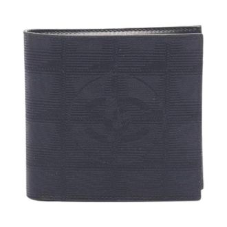 Chanel Pre-owned New Travel Line Leder Nylon Canvas Geldb&ouml;rse - - Pre-owned - Damen - Schwarzk - ONE SIZE