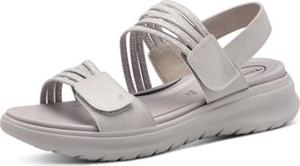 Tamaris Comfort Damen Sandalen flach Sportlich Vegan, Grau (Stone), 38 EU