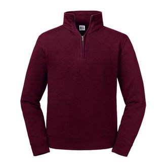 Russell Athletic Russell - Authentic Sweatshirt mit kurzem Rei&szlig;verschluss f&uuml;r Herren (Burgunderrot)
