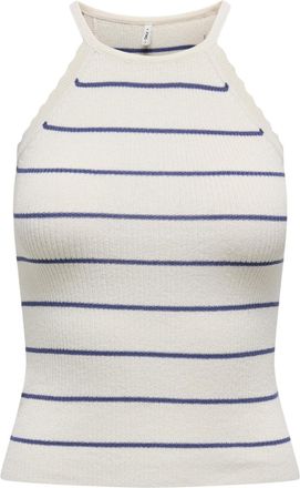 Only Onlgemma Sl Scallop Stripe O-Neck KNT