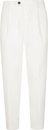 Eleventy Homme, Pantalons, Blanc, Taille: W32 Pantalon en coton confortable avec pences