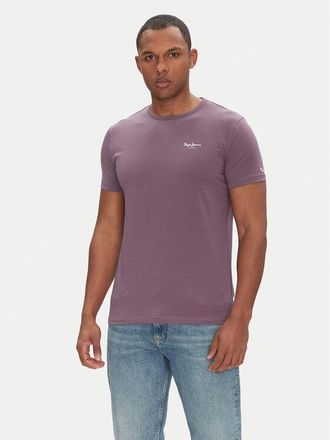 Pepe Jeans London T-Shirt Original Basic PM508212 Violett Slim Fit