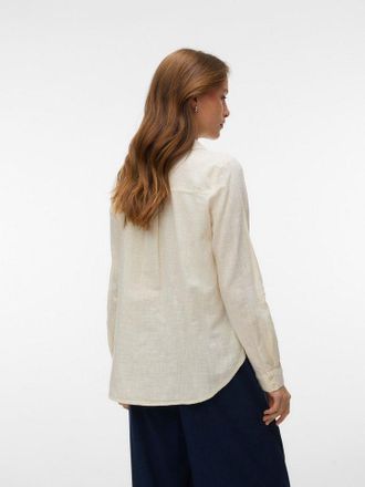 Vero Moda Langarmbluse VMTHILDE LS SHIRT WVN NOOS Baumwolle